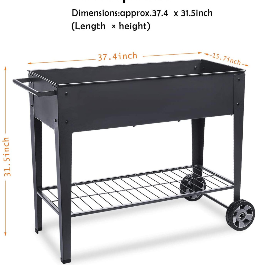 Customized Removable Planting Cart Vegetable Flower Planting Box ...